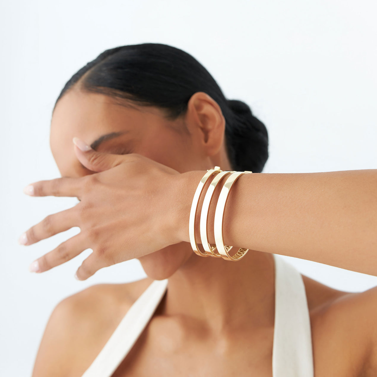 14k Flat Stackable Gold Bangle – Ferkos Fine Jewelry