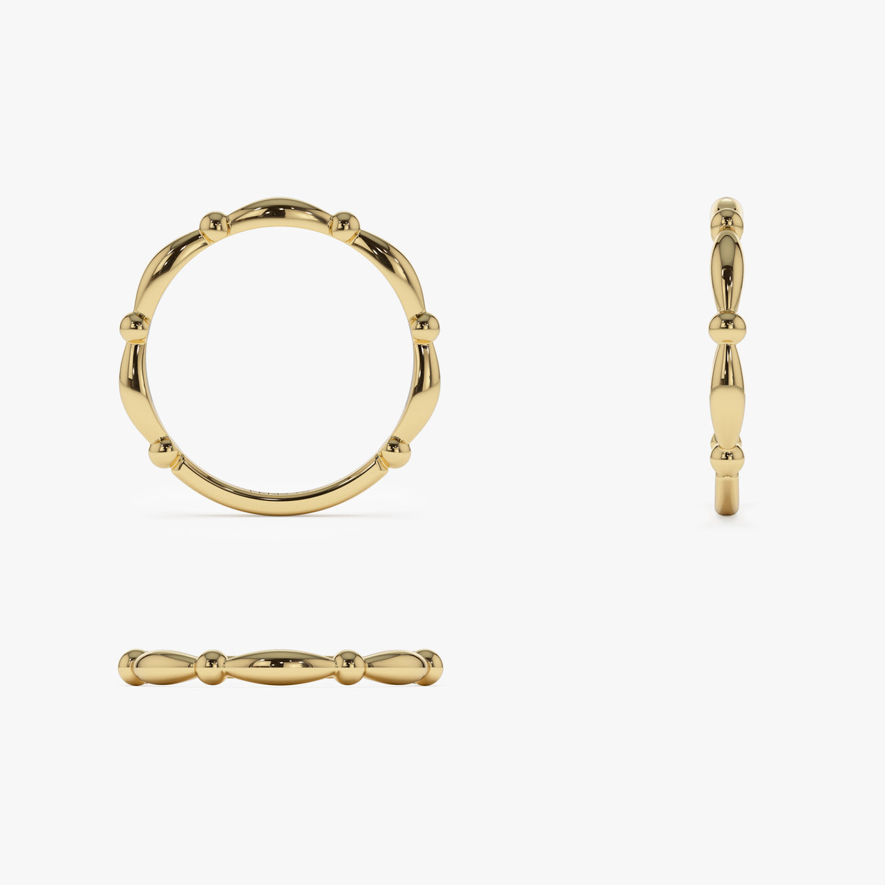 14K Cute Bead Stacking Band – Ferkos Fine Jewelry