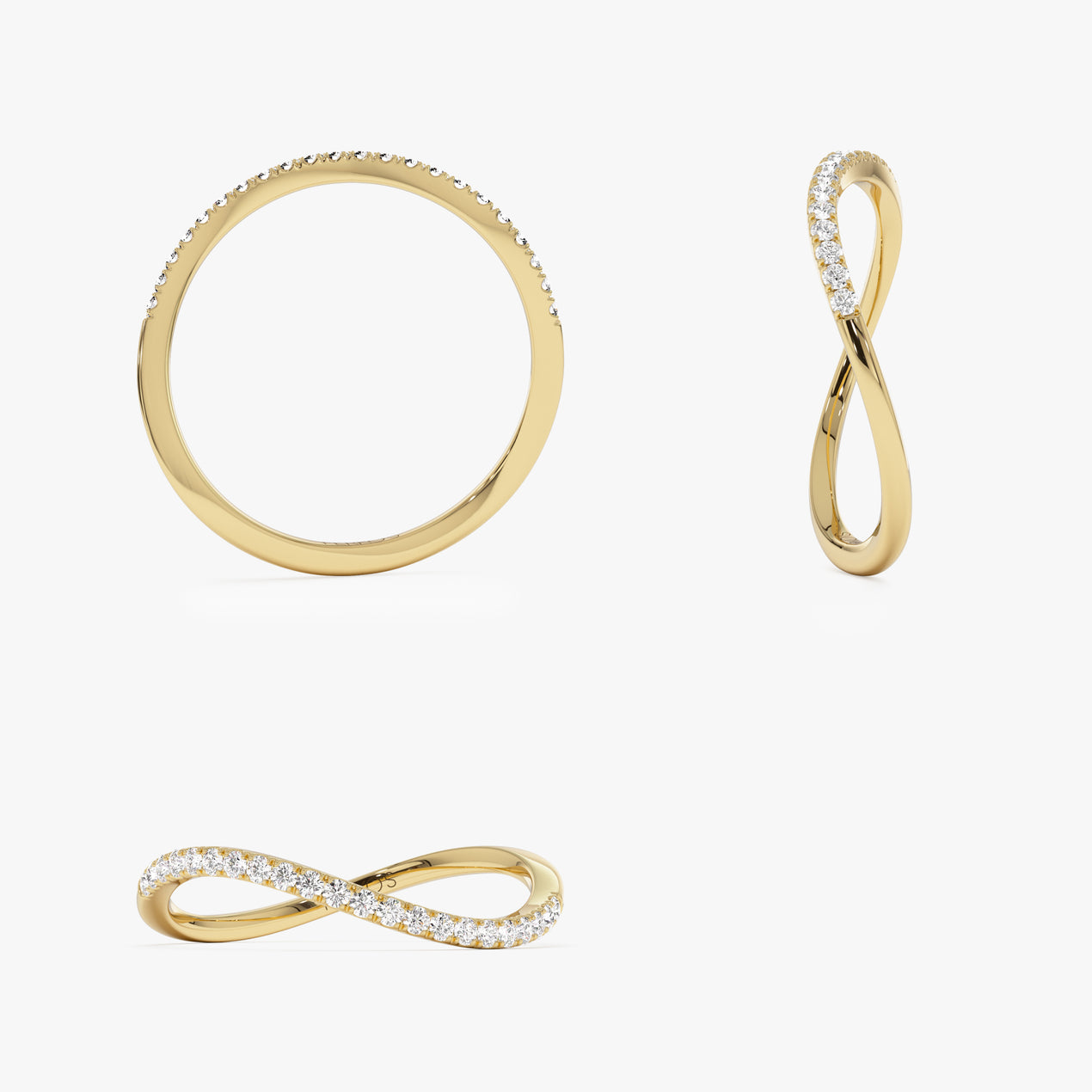 14k Waive Design Micro Pave Diamond Ring – Ferkos Fine Jewelry