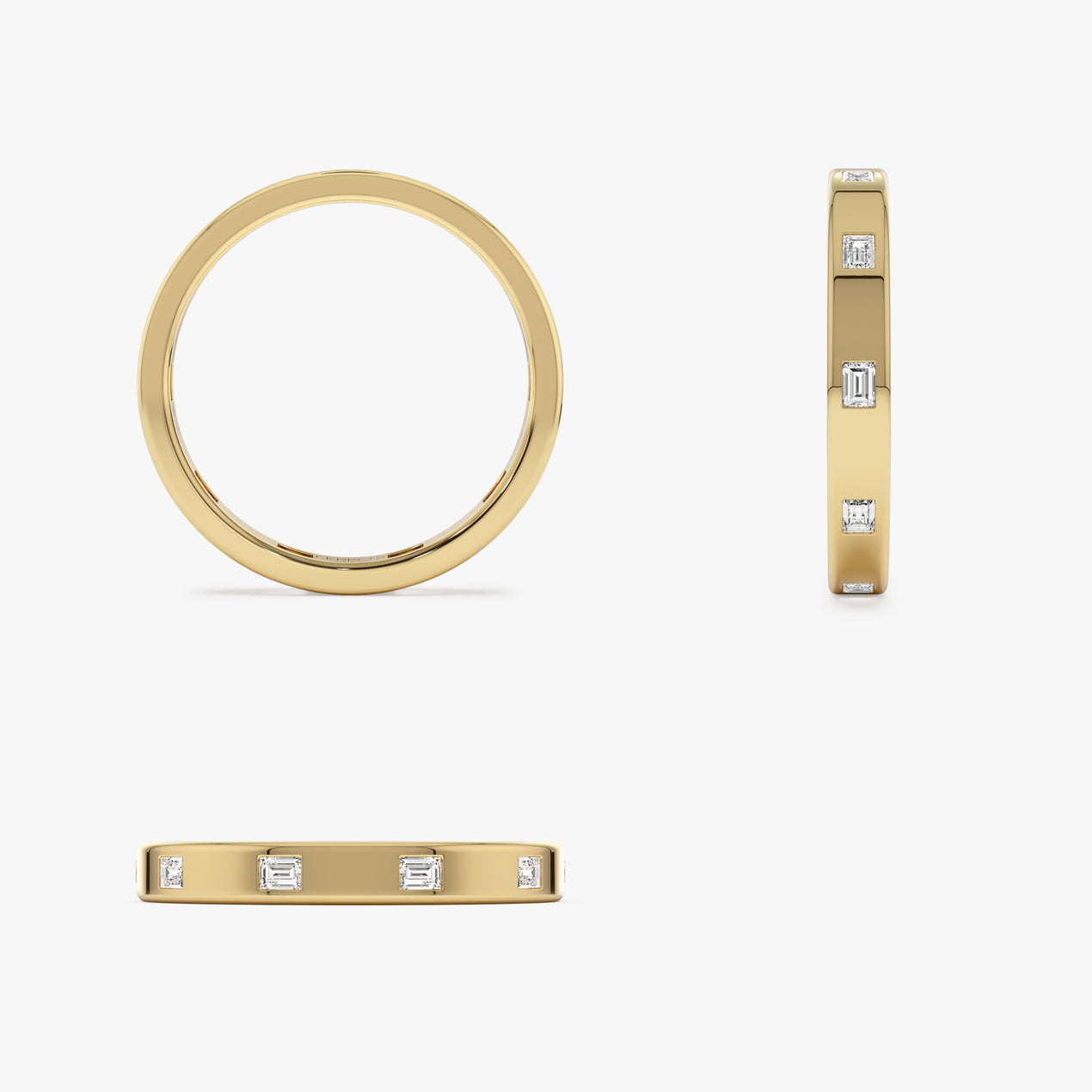 14k Full Eternity Flush Setting Baguette Diamond Band – Ferkos Fine Jewelry