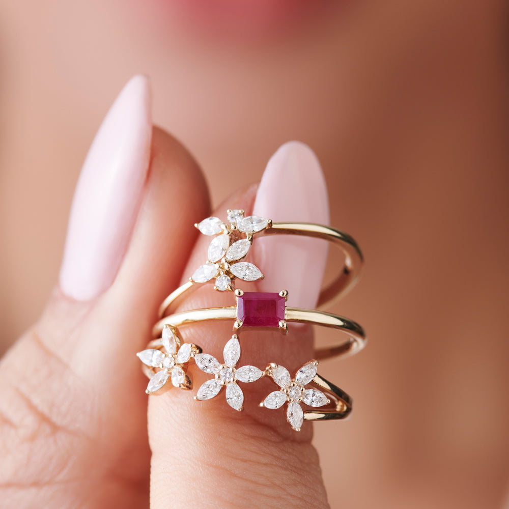 flower shaped ring