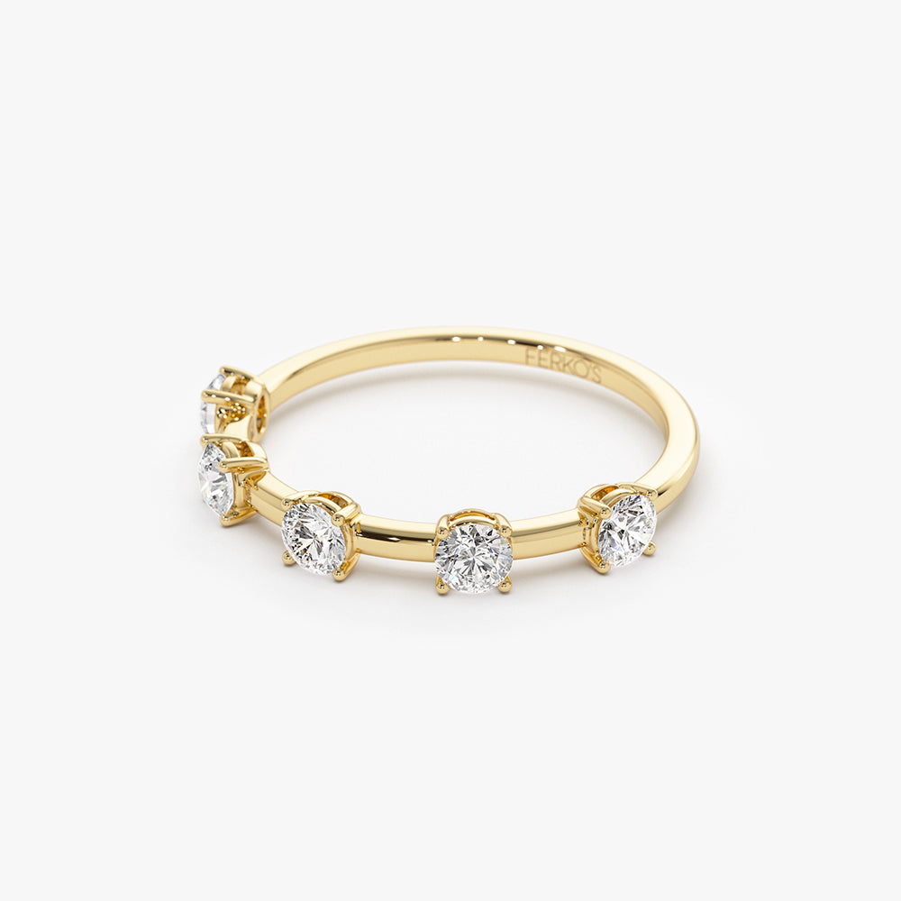 14k Five Stone Prong Setting Diamond Ring 0.50ctw – Ferkos Fine Jewelry
